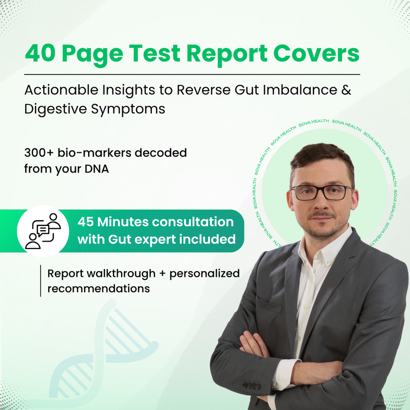 Gut Microbiome Test | 30 + lifestyle disease - Sova Health