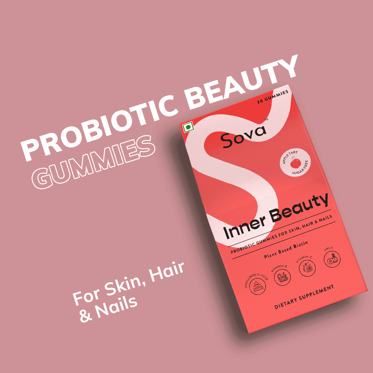 Inner Beauty | Probiotic Gummy for Better Skin & Hair | Sugarless ...