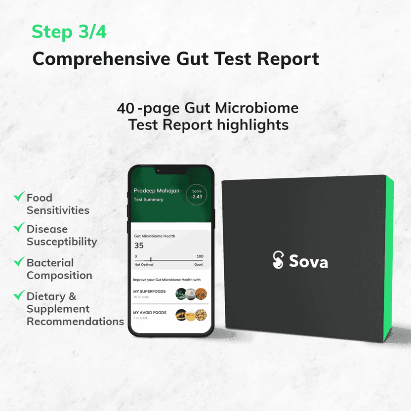Gut Microbiome Test | 30 + lifestyle disease - Sova Health