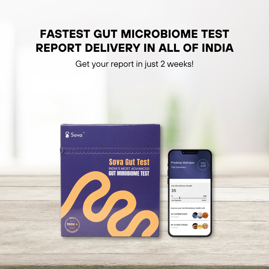 Gut Microbiome Test | 30 + lifestyle disease - Sova Health